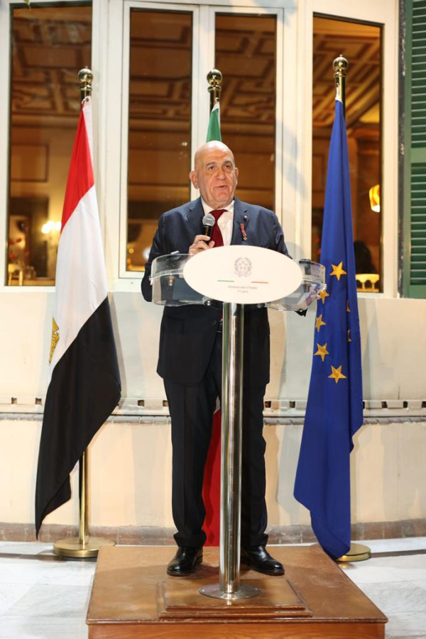 The Italian embassy in Egypt awards Dr. Alaa Arafa the medal of honor ...